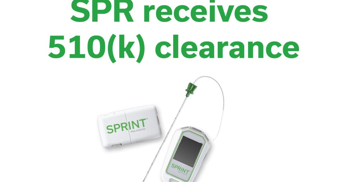 SPR receives 510(k) clearance of technological advancements and an ...